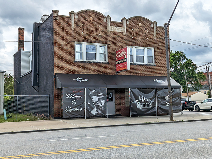 The iconic red Slyman's sign has been beckoning sandwich enthusiasts to this Cleveland institution since 1964. Some landmarks have plaques; this one has pastrami.