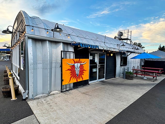 The Quonset hut architecture of The Smoking Jay isn't just distinctive—it's a promise that what's inside isn't your average strip mall barbecue experience.