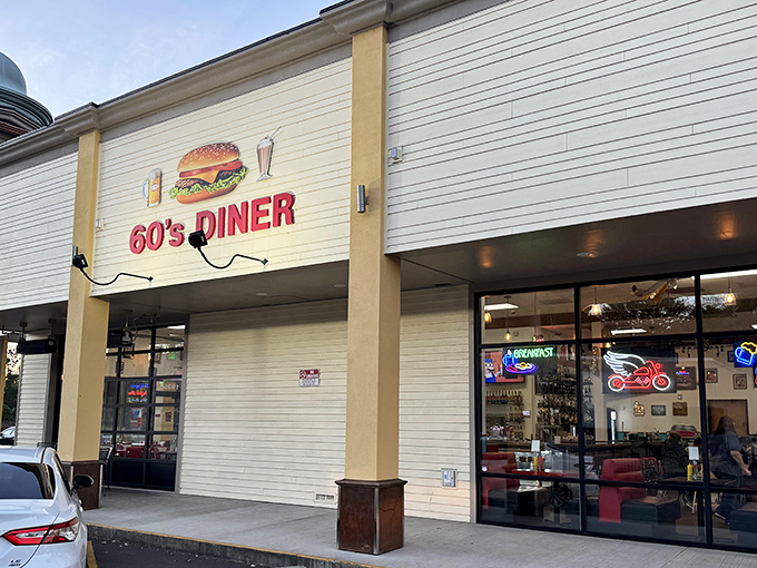 The unassuming yellow exterior of 60's Cafe & Diner in Tualatin hides a time capsule of flavor within. Like finding a mint-condition classic car at a neighborhood garage sale.