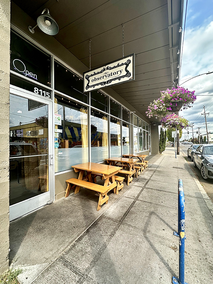 The Observatory's unassuming exterior hides culinary treasures within, like finding a secret speakeasy in plain sight.