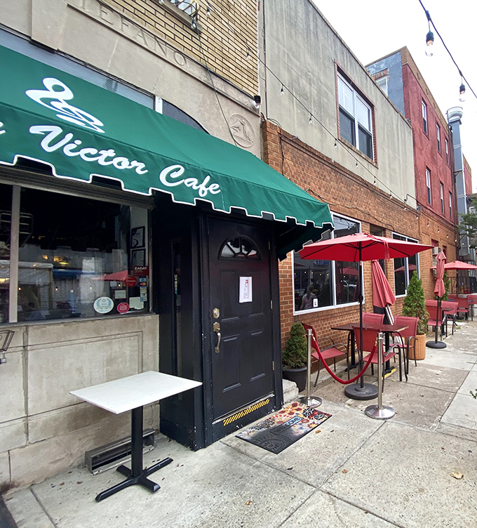 The iconic green awning of Victor Café beckons from its South Philly corner like an old friend inviting you in for dinner and a show. 