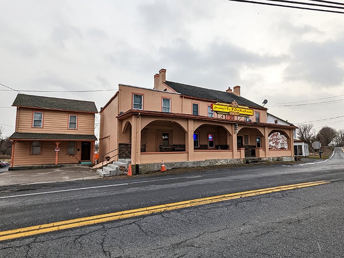 The unassuming peach-colored exterior of Grumpy's might not scream "barbecue paradise," but that's exactly why the locals keep coming back—the best treasures are rarely advertised.