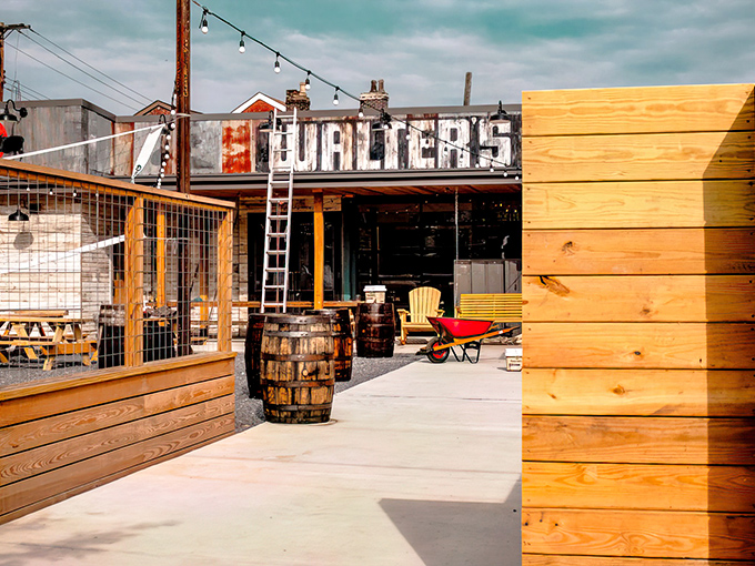 Walter's rustic outdoor setup is like finding a secret BBQ clubhouse. String lights, wooden decks, and that unmistakable smoky aroma welcome you to Pittsburgh's meat paradise.Walter's rustic outdoor setup is like finding a secret BBQ clubhouse. String lights, wooden decks, and that unmistakable smoky aroma welcome you to Pittsburgh's meat paradise.