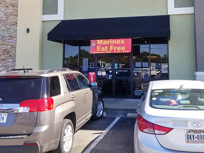 The Diner's unassuming exterior proves that culinary greatness doesn't need flashy facades or neon signs.