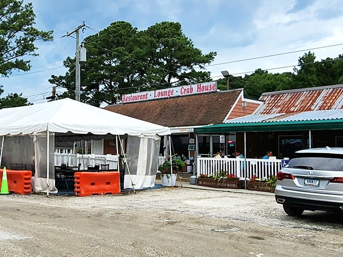 The unassuming exterior of Margie & Ray's speaks volumes – where the best seafood joints often hide behind modest facades and packed parking lots.