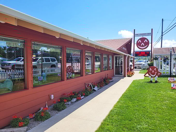 The cherry-red exterior isn't subtle about its specialty – like a beacon calling to dessert lovers everywhere. Michigan's sweetest landmark stands ready to welcome hungry travelers.
