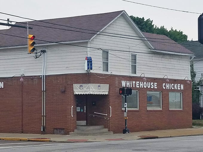 The unassuming brick exterior of White House Chicken in Barberton might not look like much, but inside awaits chicken so legendary it should have its own theme song.