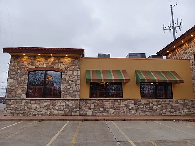 Stancato's stone facade and striped awnings aren't just charming Italian aesthetics—they're a culinary bat signal to hungry Ohioans seeking pasta paradise.