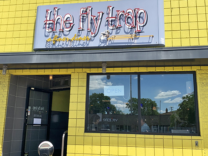 The yellow facade isn't just eye-catching—it's a beacon for breakfast enthusiasts seeking refuge from ordinary diners. Ferndale's quirky gem beckons.
