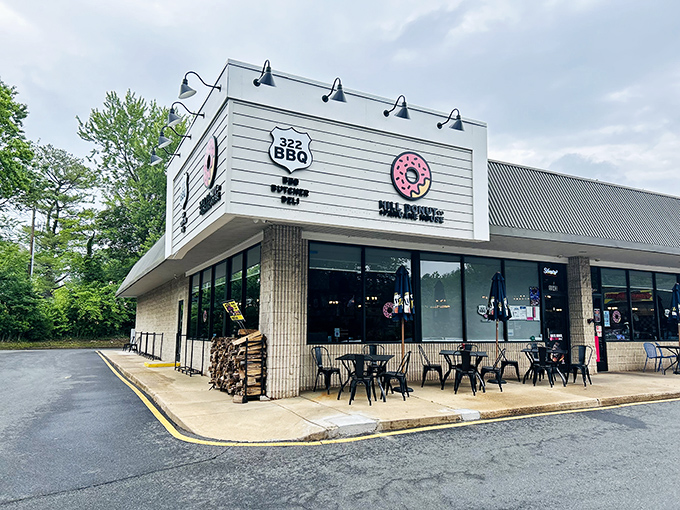 Corner real estate never looked so delicious! Hill Donut Co & Pancake House's unassuming exterior houses culinary treasures that would make any breakfast enthusiast weak at the knees.