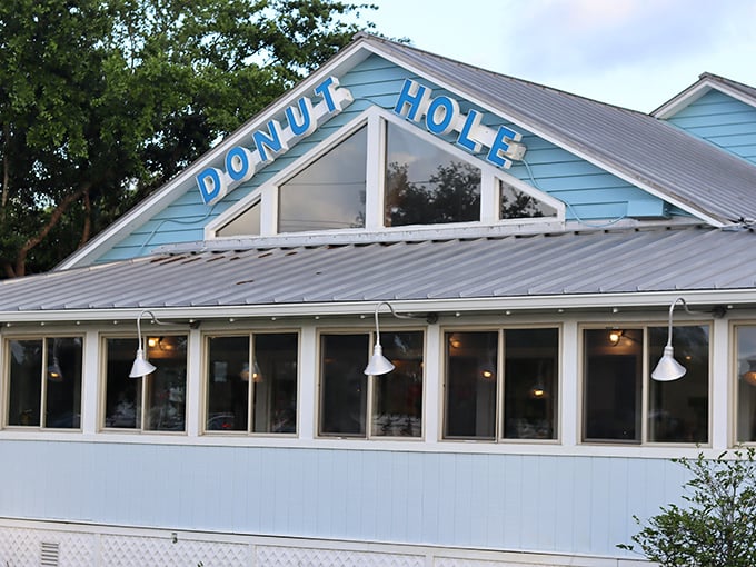 The iconic blue sign beckons hungry travelers like a lighthouse for the donut-obsessed. Fresh key lime pies are just a bonus.
