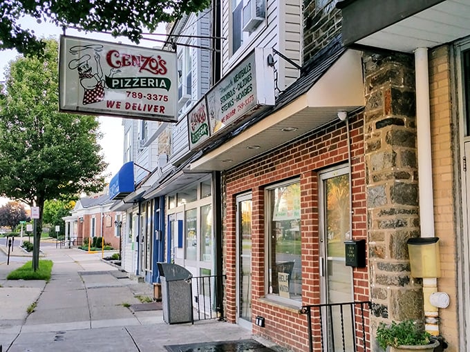 The unassuming storefront that houses pizza greatness. Like finding a Picasso at a yard sale, Cenzo's exterior hides culinary treasures within.