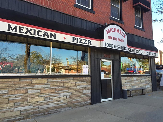 The unassuming brick exterior of Michael's On The River might fool you, but locals know this Flat Rock gem hides culinary treasures worth discovering.