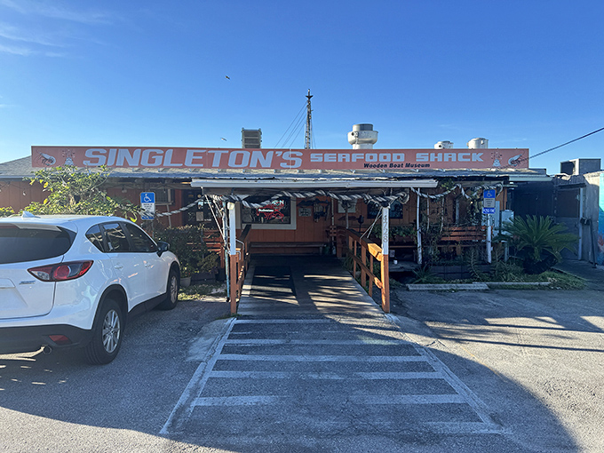 The unassuming entrance to seafood paradise. Like finding a treasure map in your attic, this modest exterior hides culinary gold within.