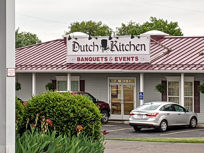 The unassuming burgundy-roofed Dutch Kitchen stands like a culinary lighthouse in Amish Country, promising comfort food treasures to those wise enough to stop.