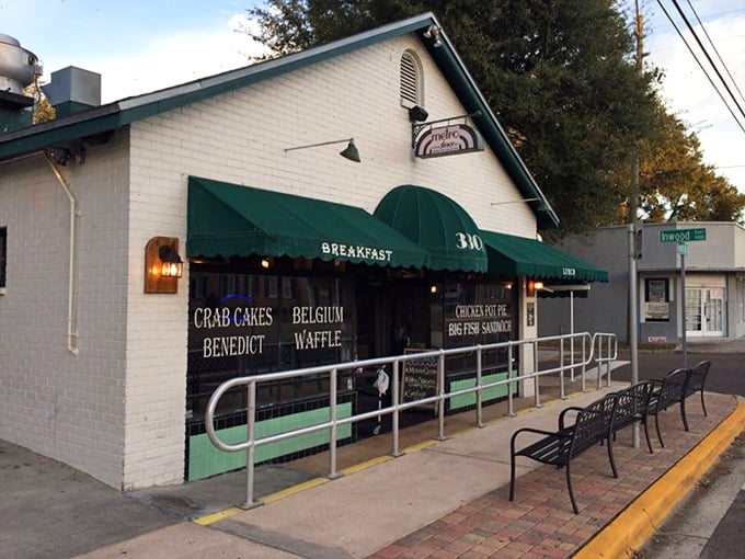 The unassuming white building with forest green awnings doesn't scream "food paradise," but locals know better—this is breakfast nirvana in Jacksonville.
