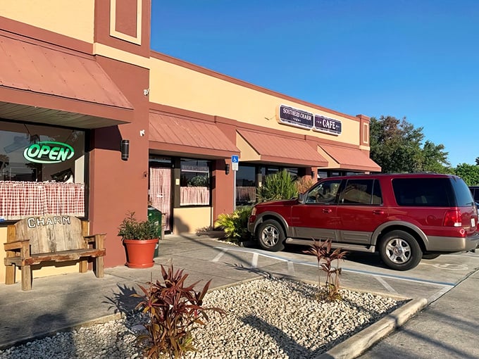 Strip mall magic happens here – where unassuming exteriors hide the most extraordinary breakfast treasures.