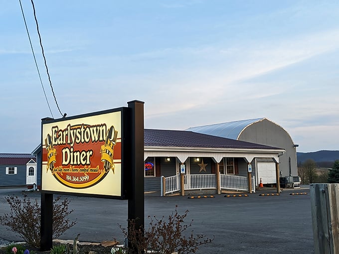 The unassuming exterior of Earlystown Diner stands like a beacon of hope for hungry travelers. Rural Pennsylvania's answer to the question, "Where can I get a proper breakfast?"