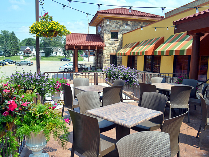 Stancato's stone facade and striped awnings aren't just charming Italian aesthetics—they're a culinary bat signal to hungry Ohioans seeking pasta paradise.