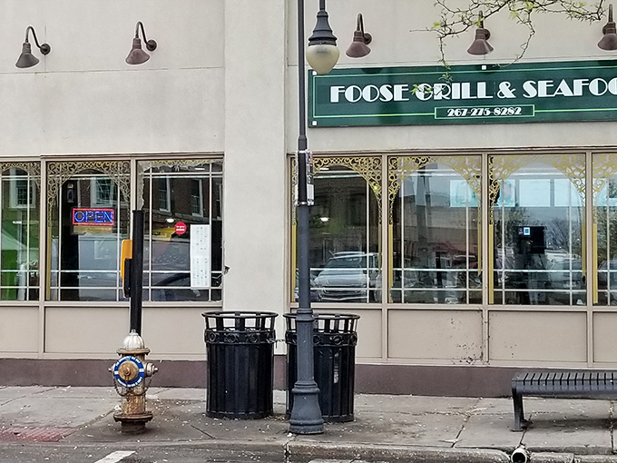 The unassuming corner spot where seafood dreams come true. Foose Grill's modest exterior hides culinary treasures that would make Neptune himself swim upstream for a taste.