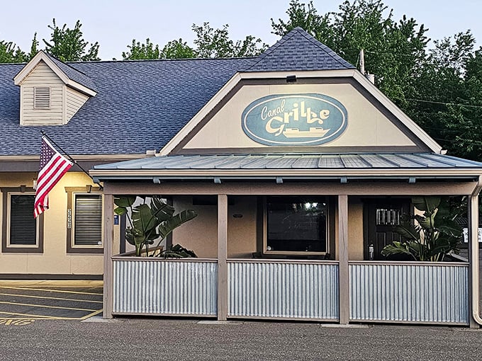 Canal Grille's welcoming exterior promises the kind of comfort food adventures that make road trips worthwhile.