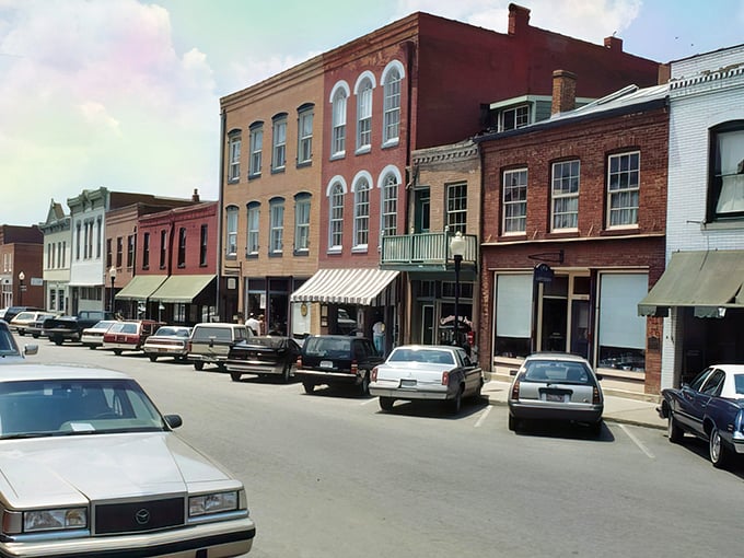 Main Street Weston looks like a movie set, but those brick facades have witnessed nearly two centuries of Missouri history. Small-town America at its most authentic.