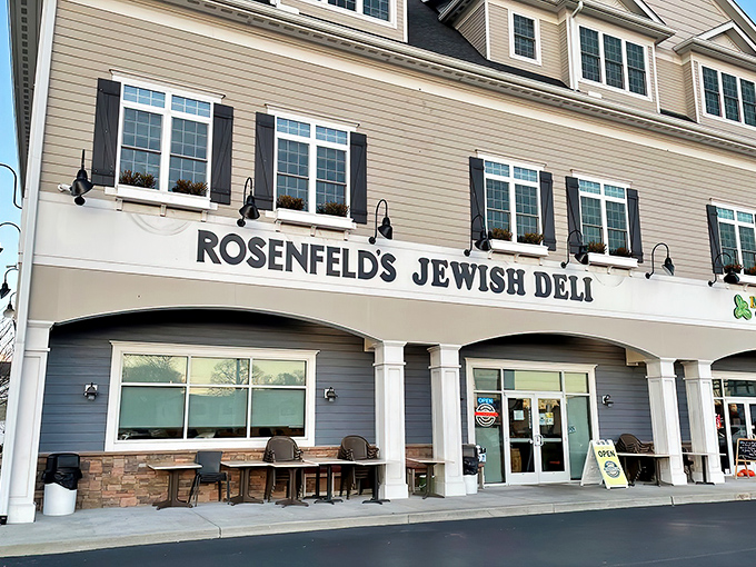 The classic blue and white exterior of Rosenfeld's stands like a beacon of hope for the sandwich-deprived. Delaware's answer to deli dreams.