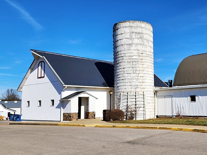 This isn't just any barn – it's where your dinner dreams come true, complete with a silo standing guard.