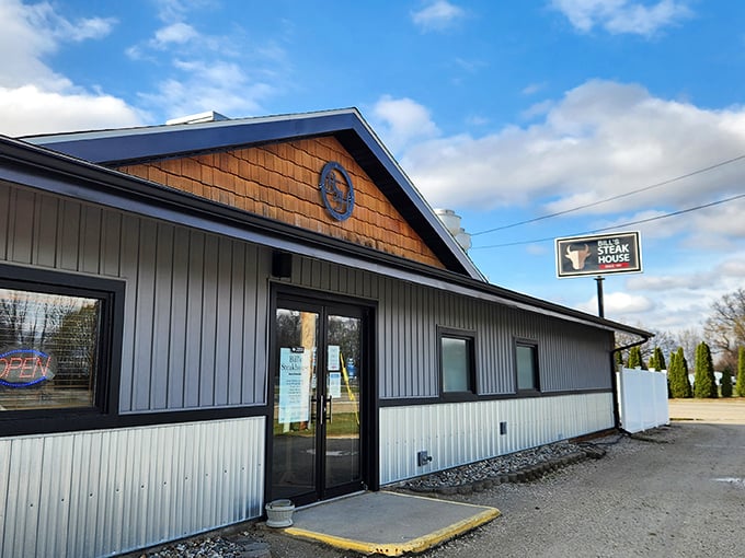 The unmistakable "B" logo crowns this unassuming treasure in Bronson. Like all great steakhouses, Bill's doesn't need flash—the meat does the talking.