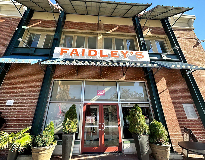 The unassuming brick exterior of Faidley's belies the seafood treasures within. Like finding a pearl in an oyster, this Baltimore institution rewards those who venture inside.