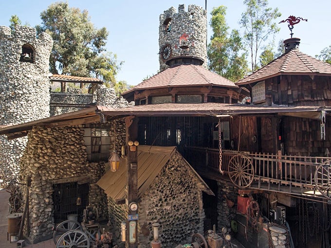 Stone upon stone, a DIY medieval fantasy rises in suburban Glendora. This isn't Disneyland's carefully engineered magic—it's something far more authentic.