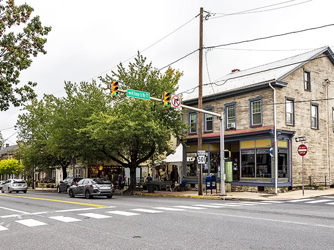 Lititz's historic Main Street showcases the town's architectural heritage with its well-preserved brick buildings and charming storefronts—small-town America at its picturesque best.