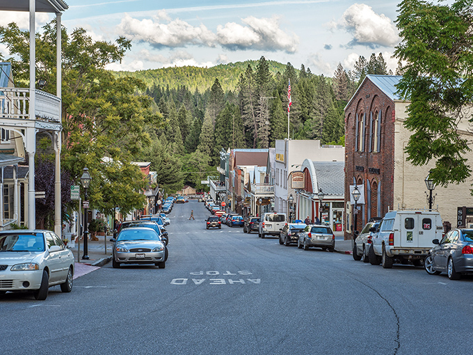 Broad Street beckons with its perfectly preserved Gold Rush charm. This isn't a movie set—it's Nevada City's living, breathing main drag where history meets small-town hospitality.