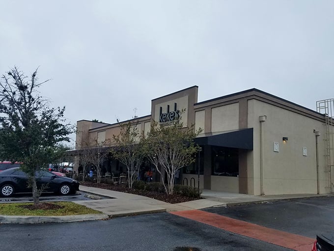 The unassuming exterior of Keke's Breakfast Café hides a breakfast paradise within. Sometimes the best culinary treasures come in modest packages.