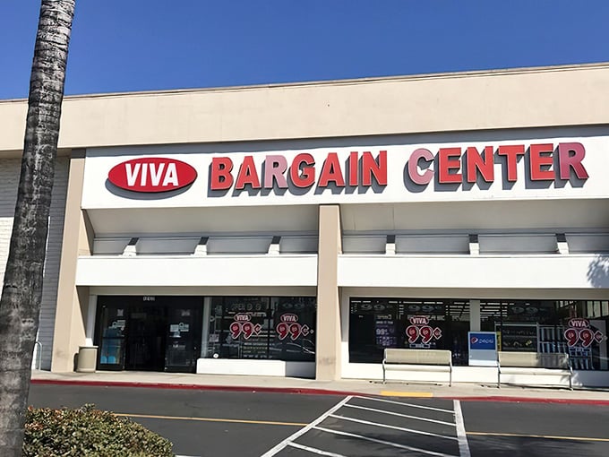 The unassuming storefront of Viva Bargain beckons with its siren song of "99¢" signs. Retail therapy without the therapy bills!