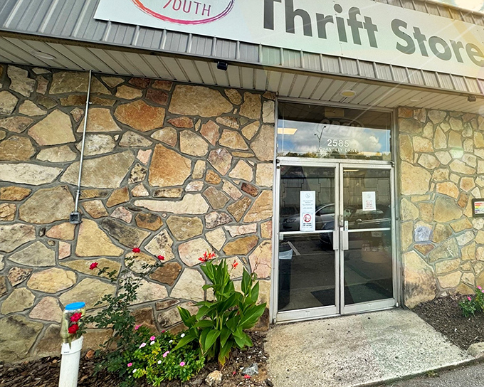 The unassuming stone facade hides a treasure trove within. Like finding a secret passage in your favorite childhood book, the adventure begins at these doors.