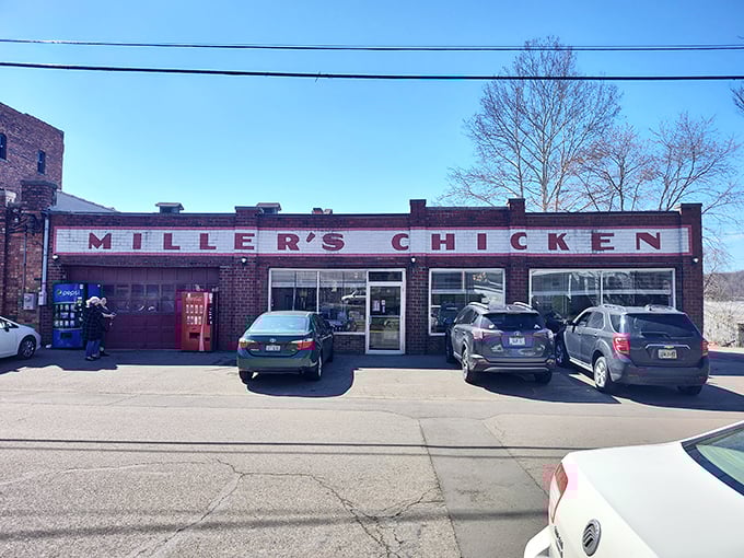 The iconic brick exterior of Miller's Chicken in Athens announces itself with no-nonsense simplicity. This is a place that lets its food do the talking.