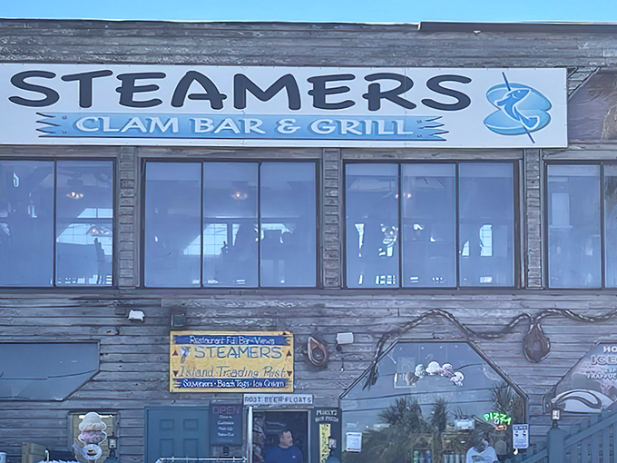This weathered coastal charmer looks like it's been perfecting seafood since the dawn of time.