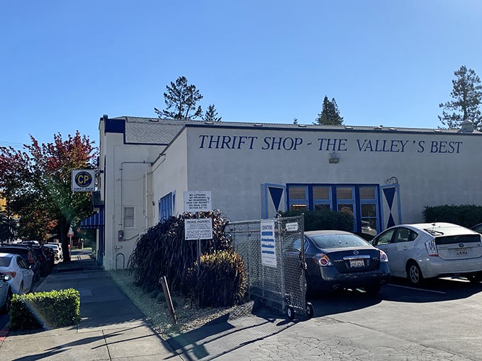 The unassuming exterior of CP Thrift Shop in Napa belies the wonderland of treasures waiting inside. "The Valley's Best" isn't just a slogan—it's a promise.