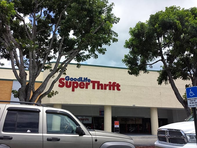 The unassuming exterior of GoodLife SuperThrift belies the treasure trove waiting inside. Florida's bargain hunters know this facade well.