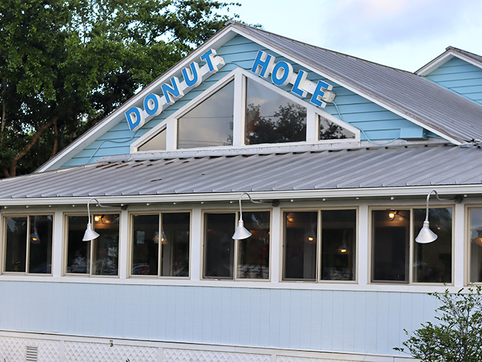 The iconic blue sign beckons hungry travelers like a lighthouse for the donut-obsessed. Fresh key lime pies are just a bonus.