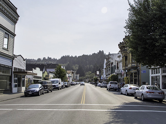Main Street stretches before you like a movie set, but this is no Hollywood fabrication—it's Ferndale's authentic Victorian charm in real life.