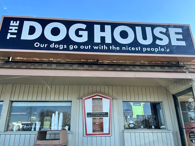 The unassuming exterior of The Dog House in New Castle might not scream "culinary destination," but locals know better than to judge this book by its cover. 