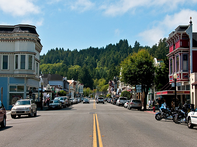 Main Street stretches before you like a movie set, but this is no Hollywood fabrication—it's Ferndale's authentic Victorian charm in real life.