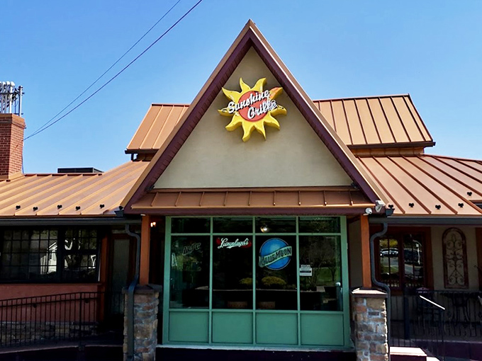That cheerful yellow sun logo isn't just decoration – it's a promise of the sunshine waiting inside.
