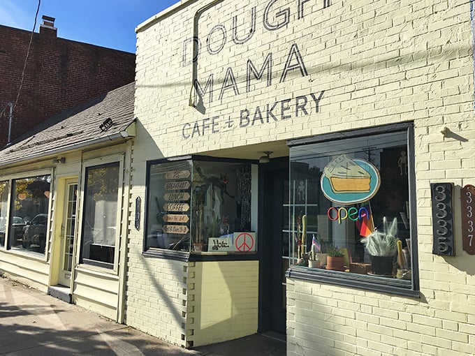 The cream-colored brick exterior of Dough Mama beckons like a whispered secret among Columbus foodies. Simple, unassuming, and absolutely worth finding.