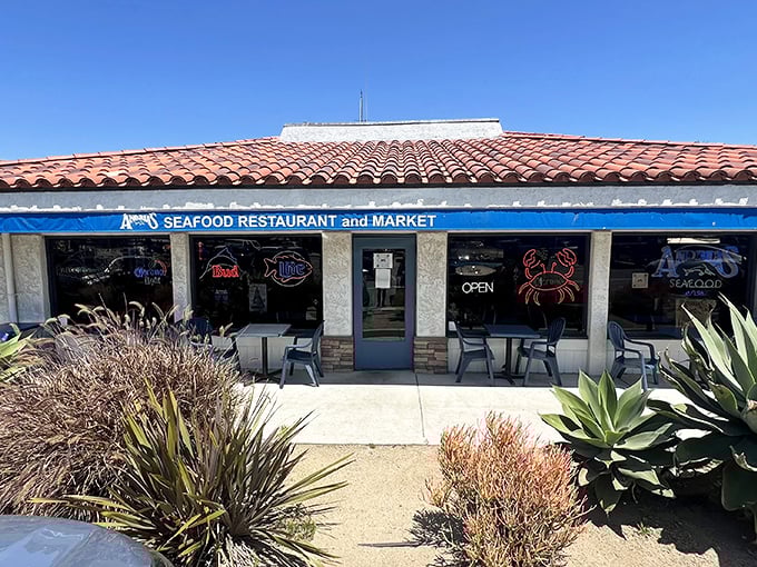 The Spanish-style charm of Andria's exterior says it all—no pretension, just the promise of seafood that'll make you weep with joy.