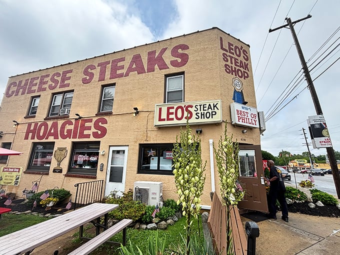The yellow beacon of sandwich salvation on Chester Pike. Bold red letters promise cheesesteaks and hoagies – a siren call to hungry Pennsylvanians.