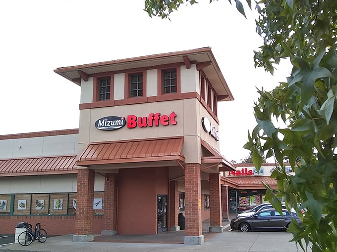 The unassuming exterior of Mizumi Buffet stands like a culinary speakeasy—modest on the outside, but inside? That's where the magic happens.