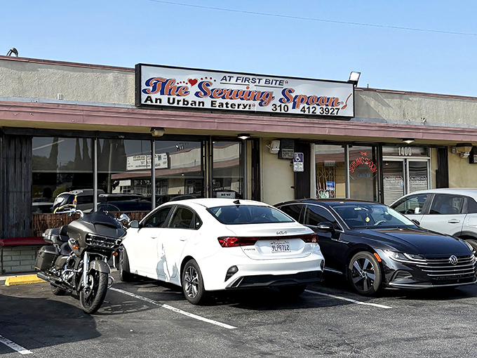 The packed parking lot tells you everything – this isn't just a restaurant, it's a Southern California pilgrimage site worth every minute of the wait.